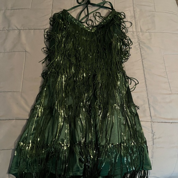 Amazon | Other | Amazon Green Fringe Dress | Poshmark